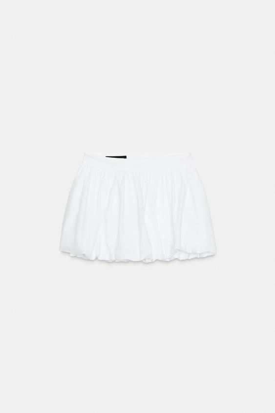 MINI BALLOON SKORT - White | ZARA Australia