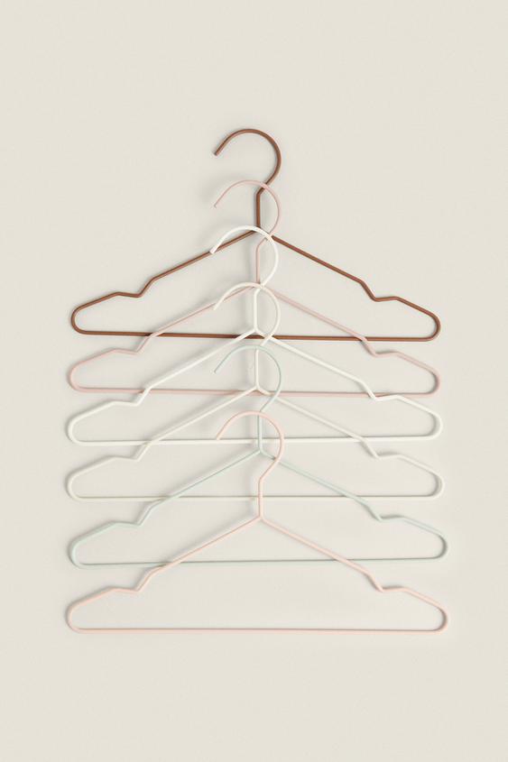 PACK OF CHILDREN’S COLORED HANGERS (PACK OF 6) - Multicolored | ZARA ...