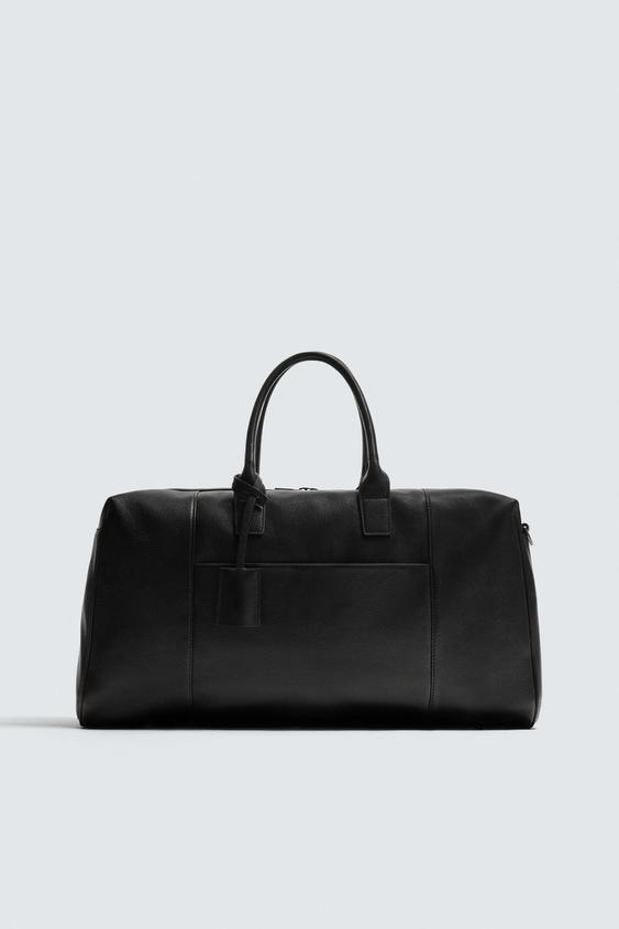 LEATHER TRAVEL BAG - Black | ZARA Mexico
