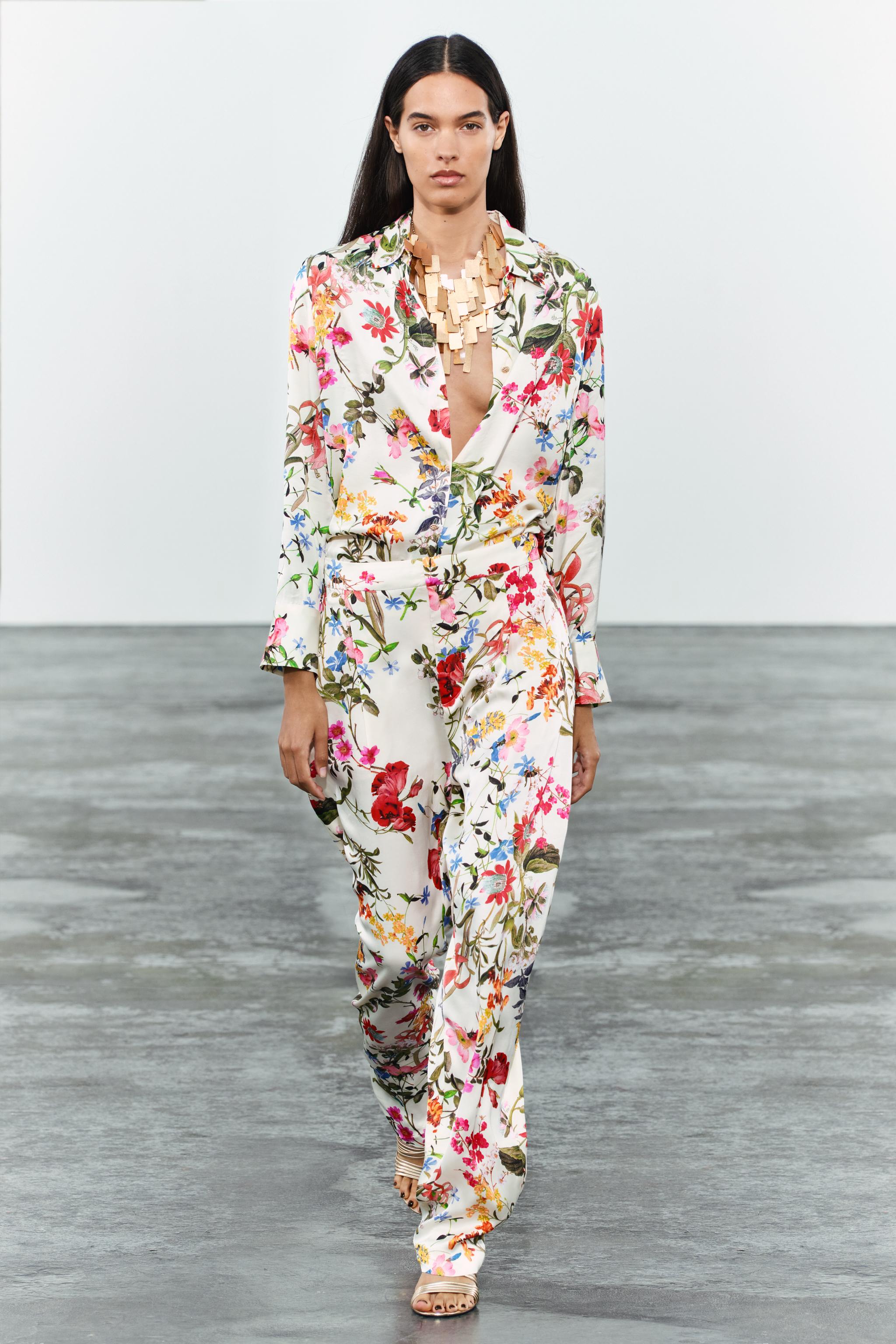 ZW COLLECTION PRINTED SHIRT WITH BUTTONS Multicoloured ZARA Ireland