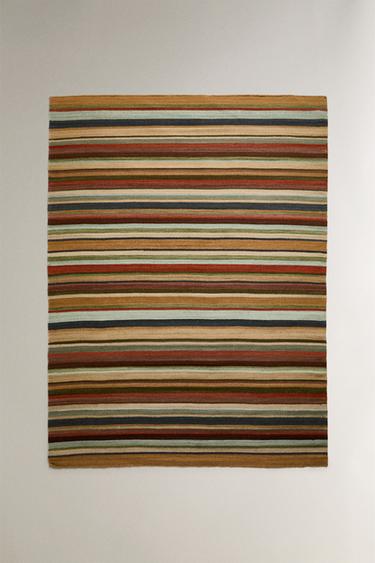 LARGE COLORED STRIPE RUG - Multicolored | ZARA Canada