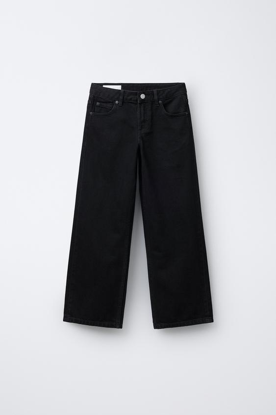 JEAN LARGE ÉTOILES CLOUS - Noir | ZARA Canada