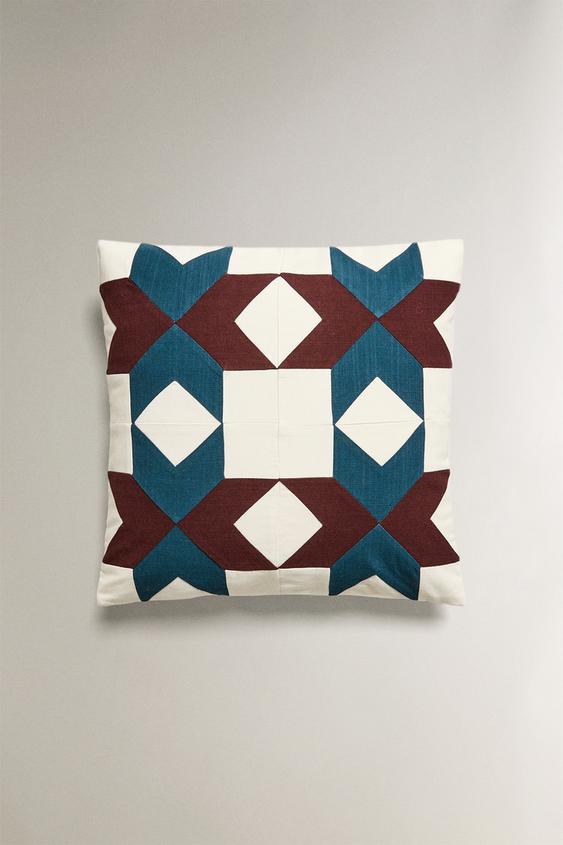 ΚΑΠΙΤΟΝΕ ΚΑΛΥΜΜΑ ΜΑΞΙΛΑΡΙΟΥ Patchwork Μπλε Zara Greece Ελλαδα