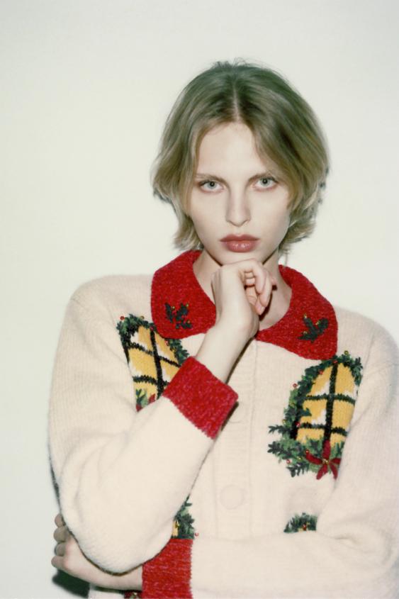 CHRISTMAS WINDOW KNIT CARDIGAN - only one | ZARA Thailand