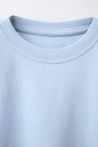 T-SHIRT BOXY HEAVY WEIGHT - Bleu clair | ZARA France