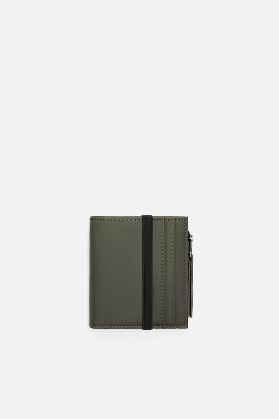 RUBBERIZED COIN WALLET - Khaki Green | ZARA United States