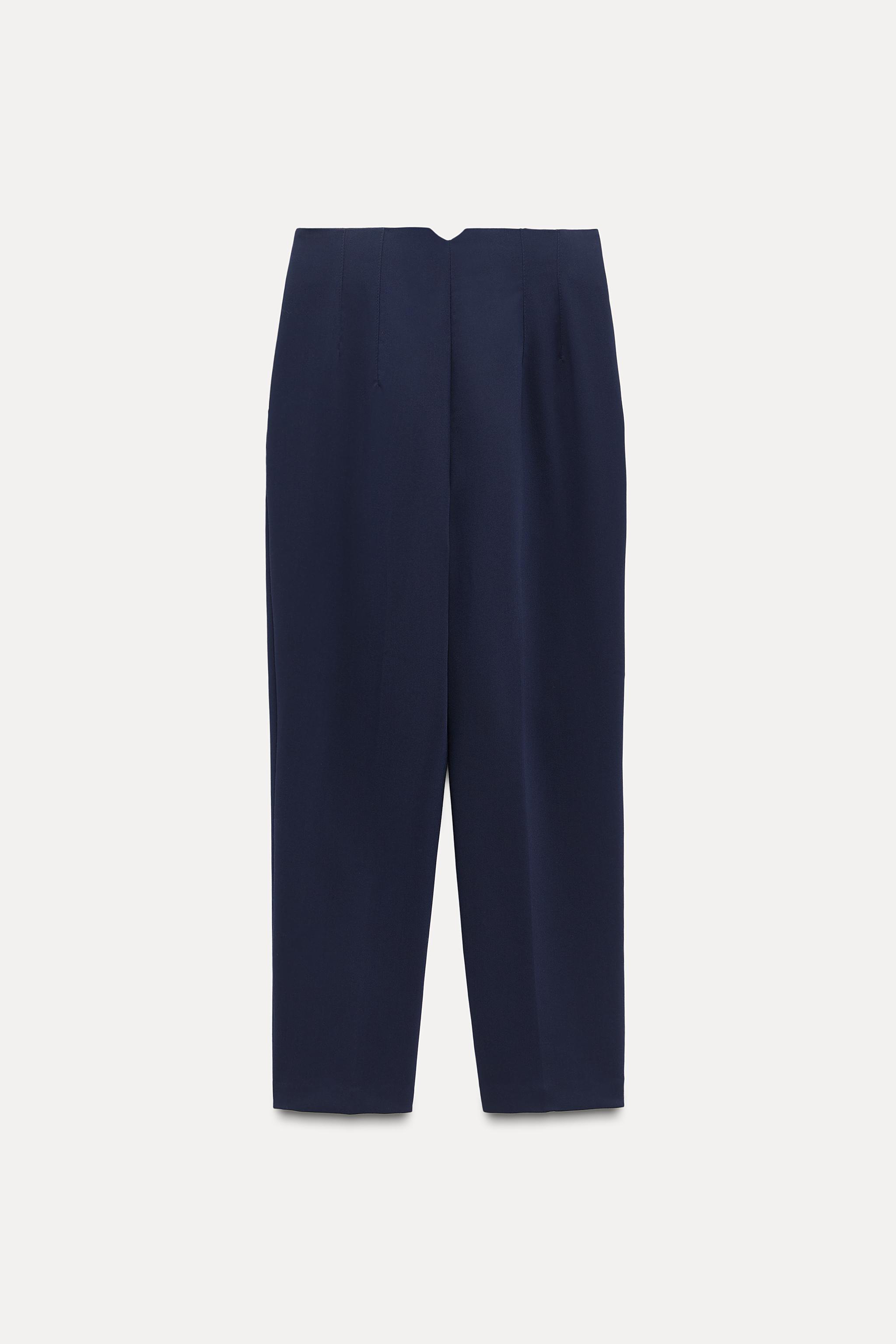 PANTS WITH A HIGH WAIST - Oyster-white | ZARA United States PANTS WITH A HIGH WAIST - Oyster-white | ZARA United States