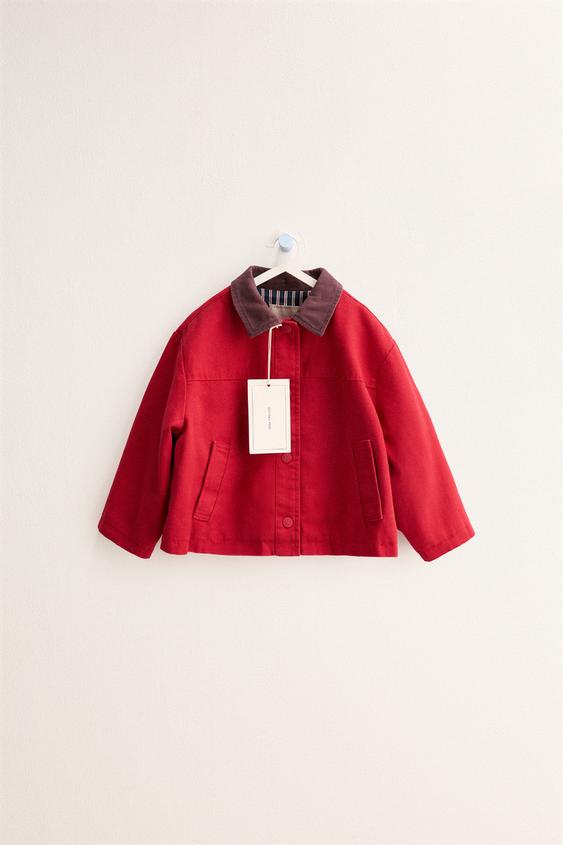 ZARA TIMELESS - ΜΠΟΥΦΑΝ ΚΑΜΒΑ ΜΕ ΓΙΑΚΑ ΣΕ ΑΝΤΙΘΕΣΗ - Κόκκινο | ZARA ...