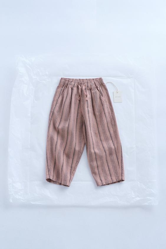 ZARA TIMELESS - PANTALONE NA PRUGE OD LANA - boja kajsije | ZARA Srbija ...
