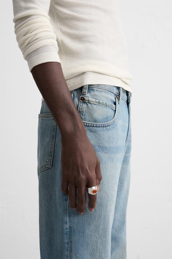 CONTRAST SIGNET RING - Silver | ZARA Canada