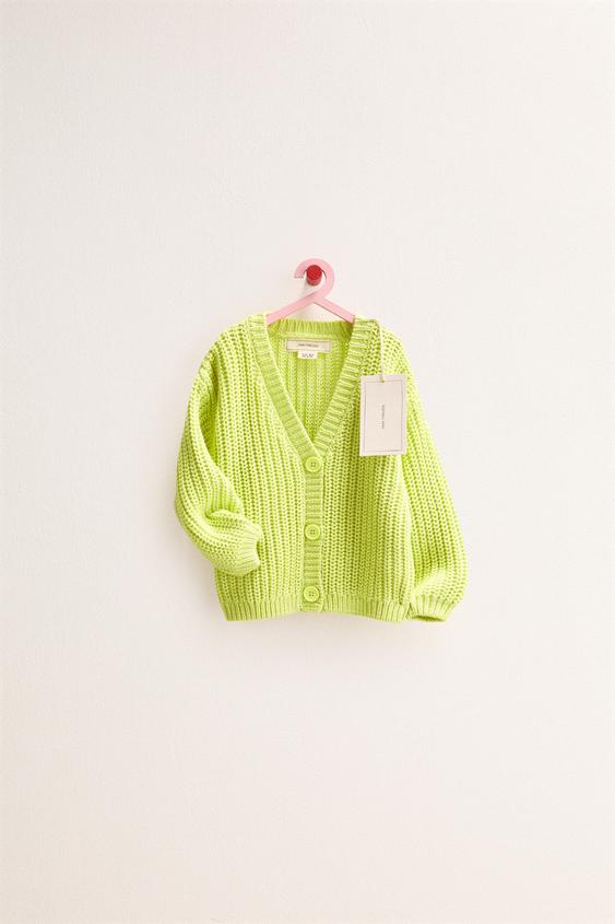 ZARA TIMELESS - TRİKO HIRKA - Lime yeşili | ZARA Türkiye / Turkey