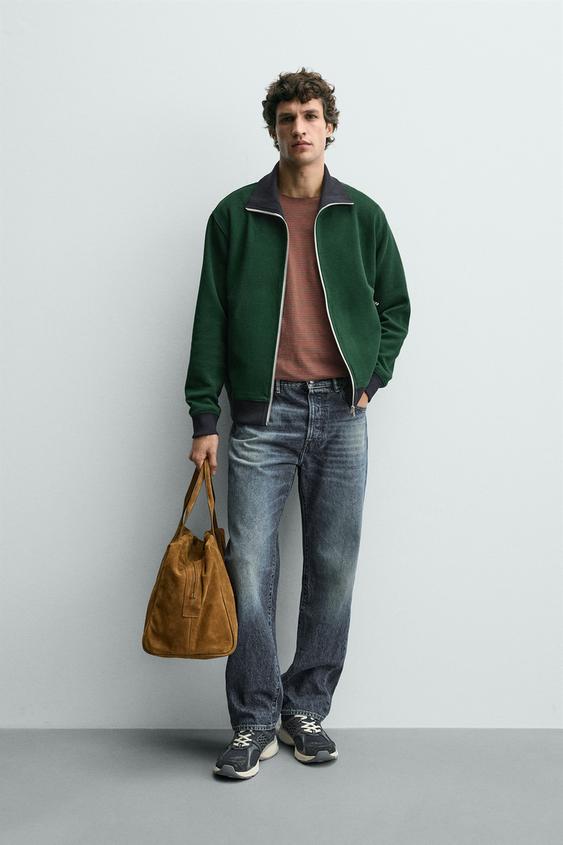 COLOUR BLOCK JACKET - Green | ZARA United Kingdom