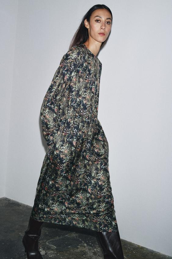 ZW COLLECTION FLORAL PRINT DRESS - Multicoloured | ZARA Turkey