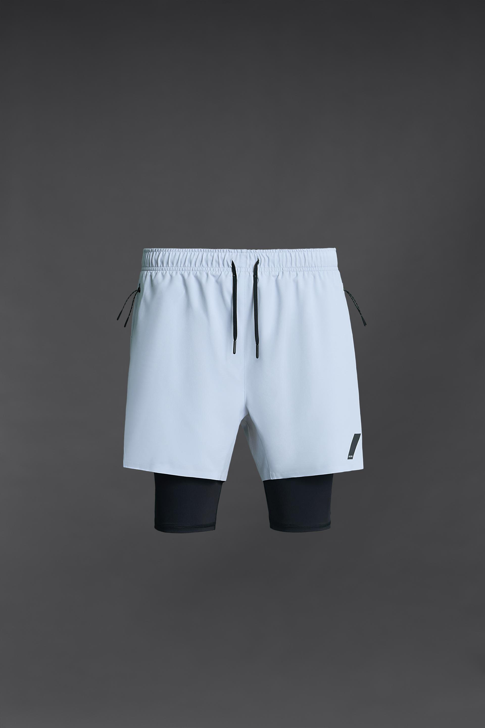 2-IN-1 TRAINING SHORTS - Light blue | ZARA India
