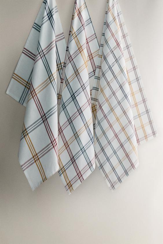 DYED THREAD CLEANING CLOTHS (PACK OF 3) - Blues | ZARA Hungary ...