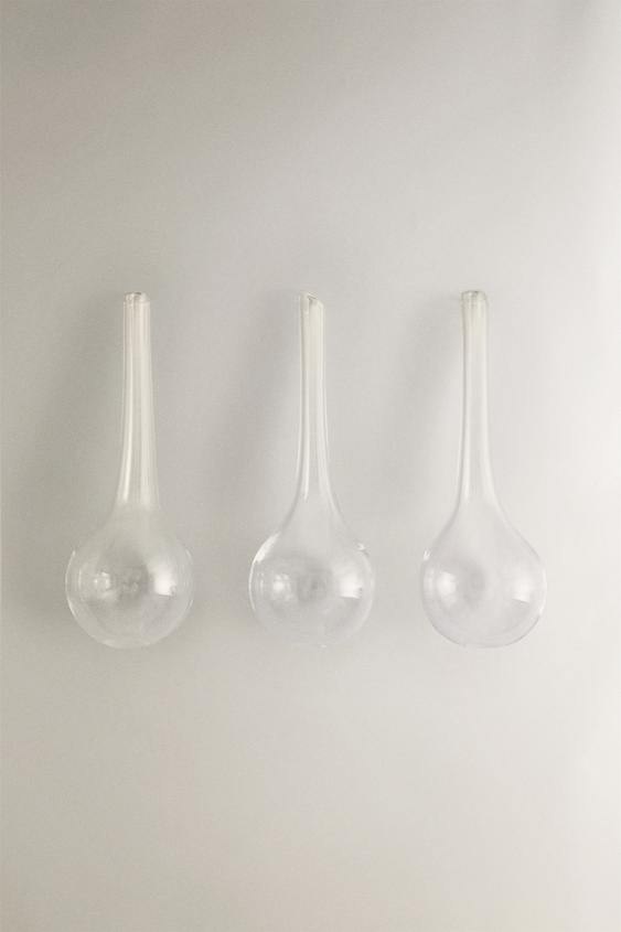 Set Of Borosilicate Glass Self Watering Globes Set Of 3 Zara United States