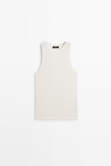 Silk blend sleeveless top - STUDIO - Ecru | ZARA Canada