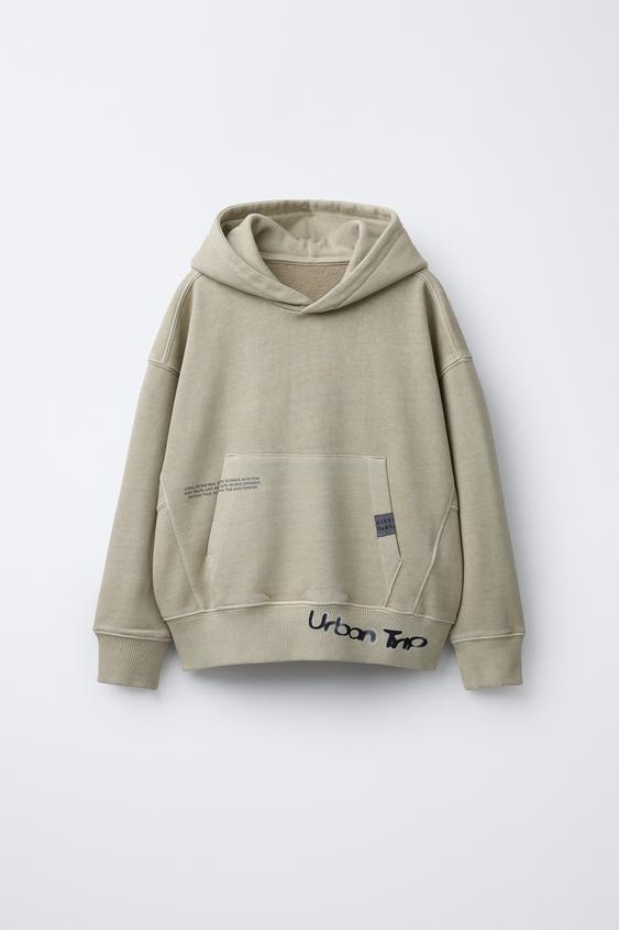 GARMENT DYED HOODIE - Beige | ZARA Turkey