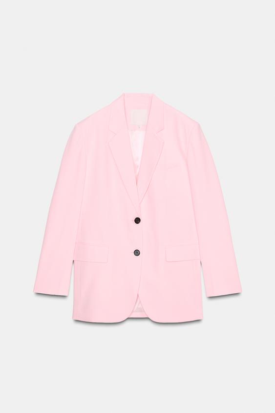 BLAZER OVERSIZE ZW COLLECTION - Rosa palo | ZARA Chile