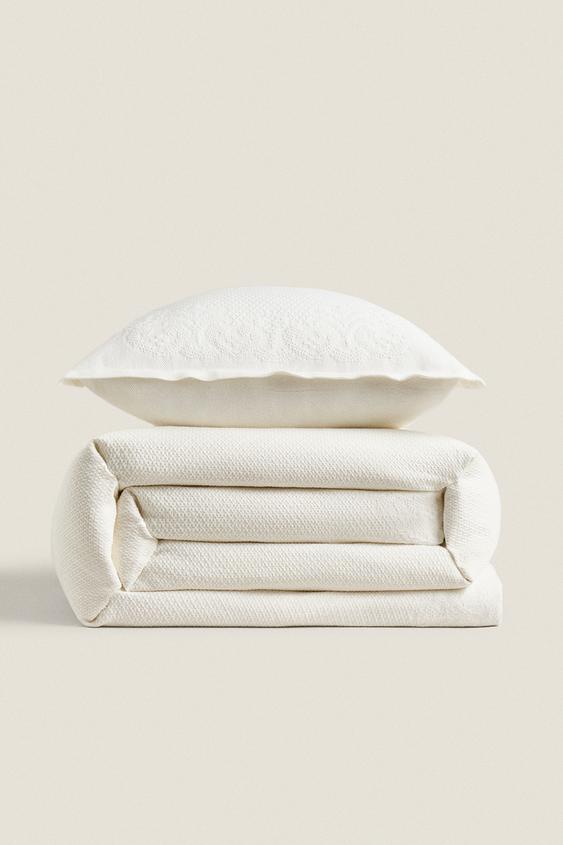JACQUARD SPREI - Ecru | ZARA Nederland / Netherlands JACQUARD SPREI - Ecru | ZARA Nederland / Netherlands