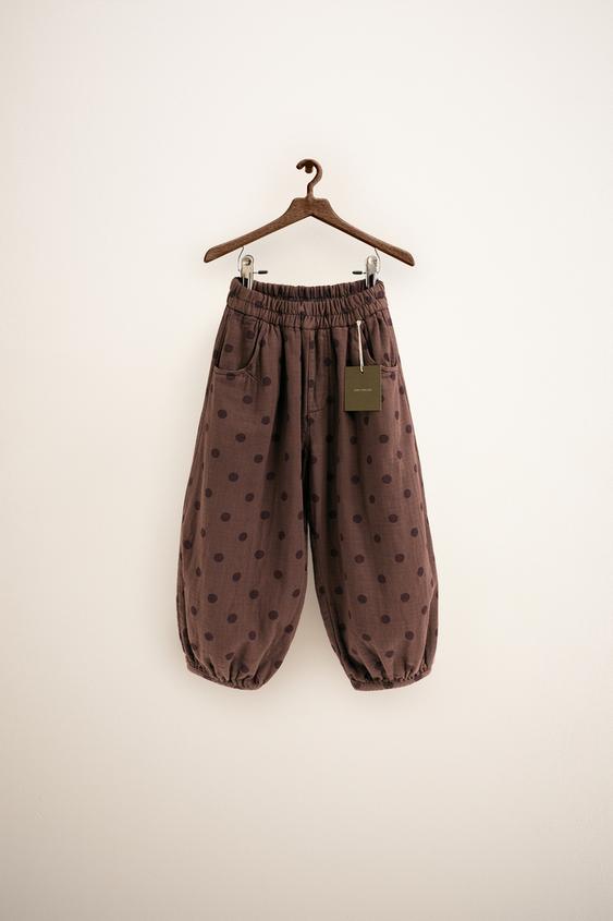 ZARA TIMELESS - BALLOON TROUSERS WITH POLKA DOTS - Brown | ZARA Australia