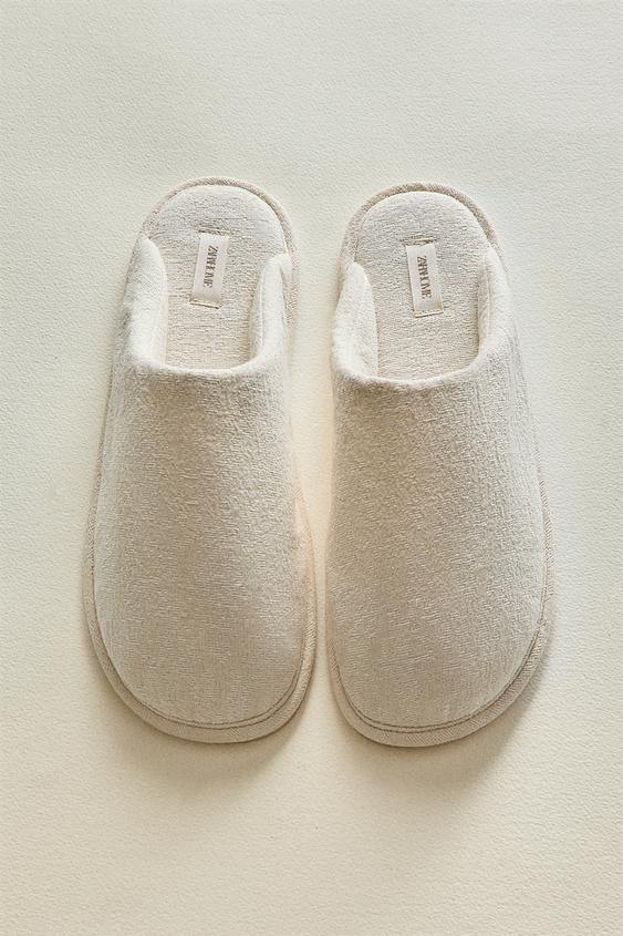 JACQUARD MULE SLIPPERS - Beige | ZARA United States