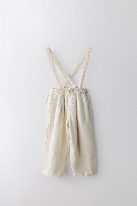 2-5 JAAR/ 100% LINNEN BROEK MET AFNEEMBARE BRETELS LIMITED EDITION ...