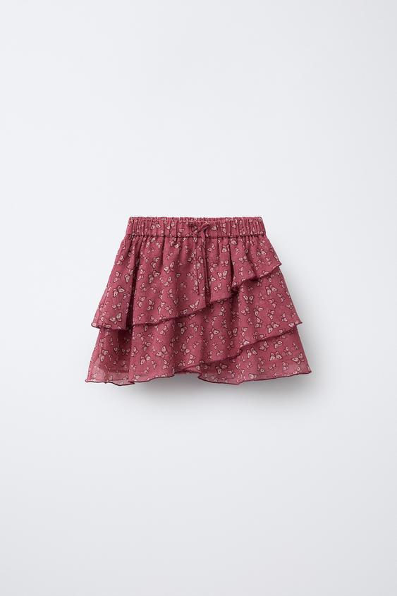 BUTTERFLY PRINT SKORT - Raspberry | ZARA United States