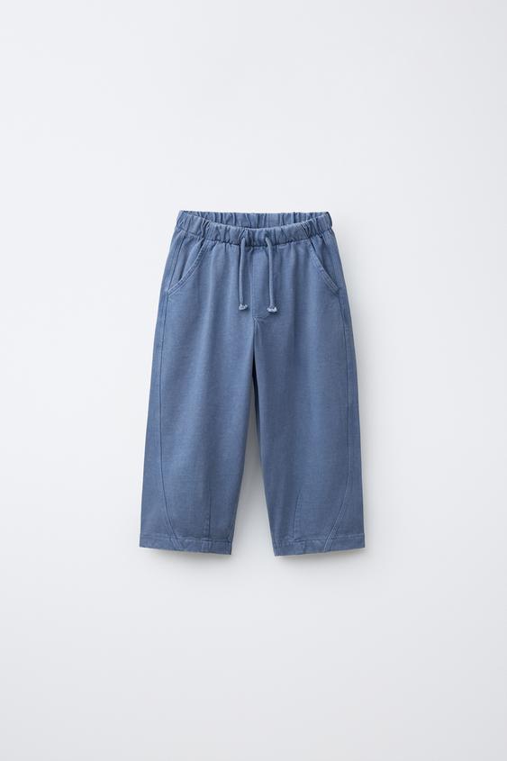 HEAVY JERSEY BAGGY TROUSERS - Blue | ZARA India