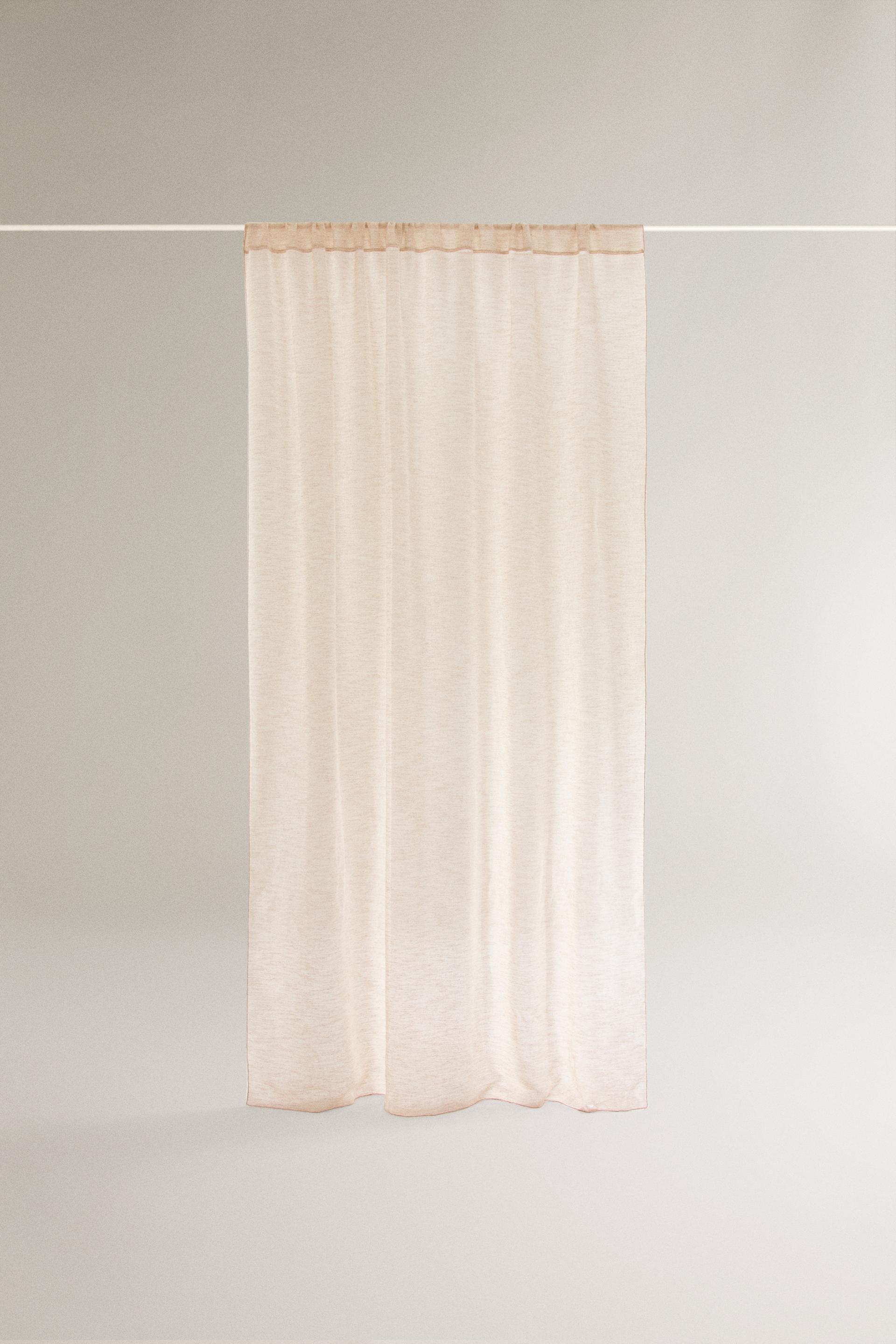 SHEER CURTAIN WITH LOW OPACITY - Light beige | ZARA Ireland