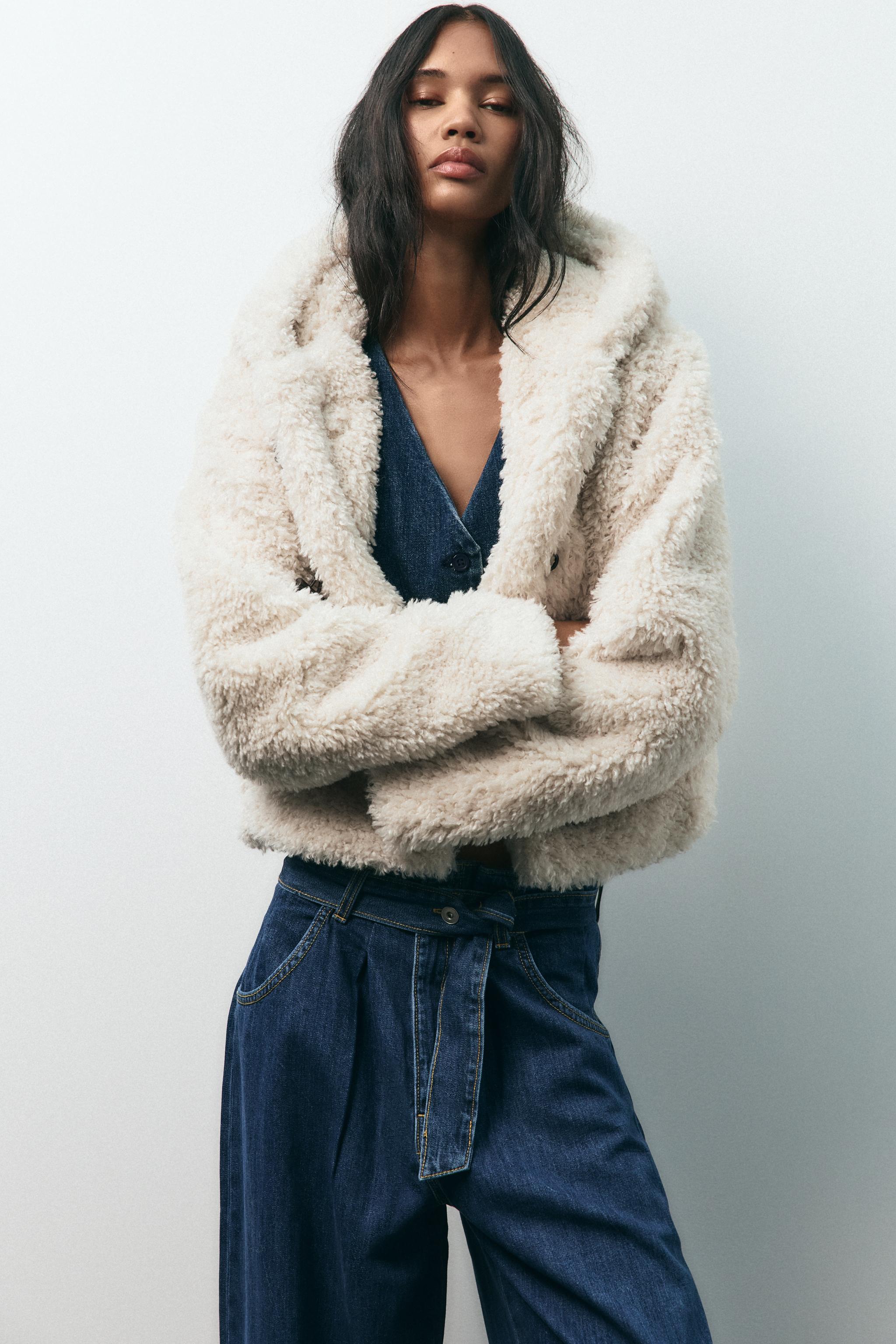 FAUX FUR TOGGLE JACKET - Dark brown | ZARA Australia FAUX FUR TOGGLE JACKET - Dark brown | ZARA Australia