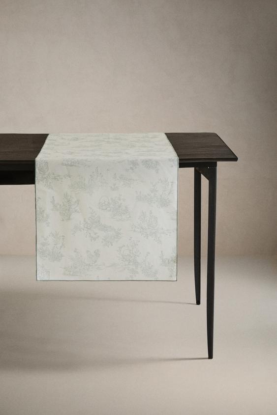 TOILE RESIN TABLE RUNNER - Blue | ZARA Canada