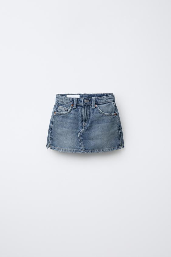 DENIM BERMUDA SKIRT - Light blue | ZARA United States