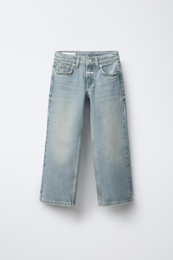 WIDE-LEG OVERDYED CLOSED © JEANS - Blue | ZARA Spain