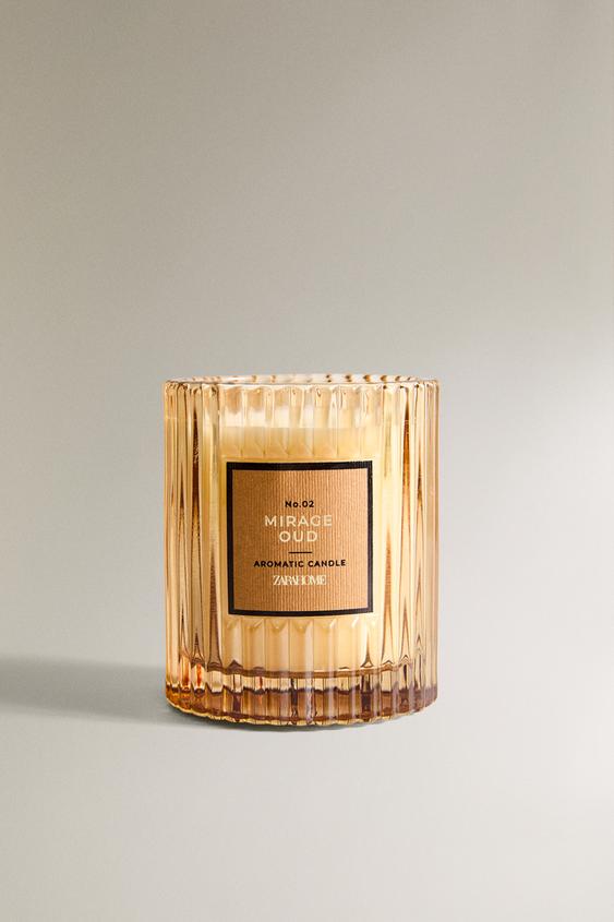 (175 G) MIRAGE OUD SCENTED CANDLE - yellow | ZARA United Kingdom