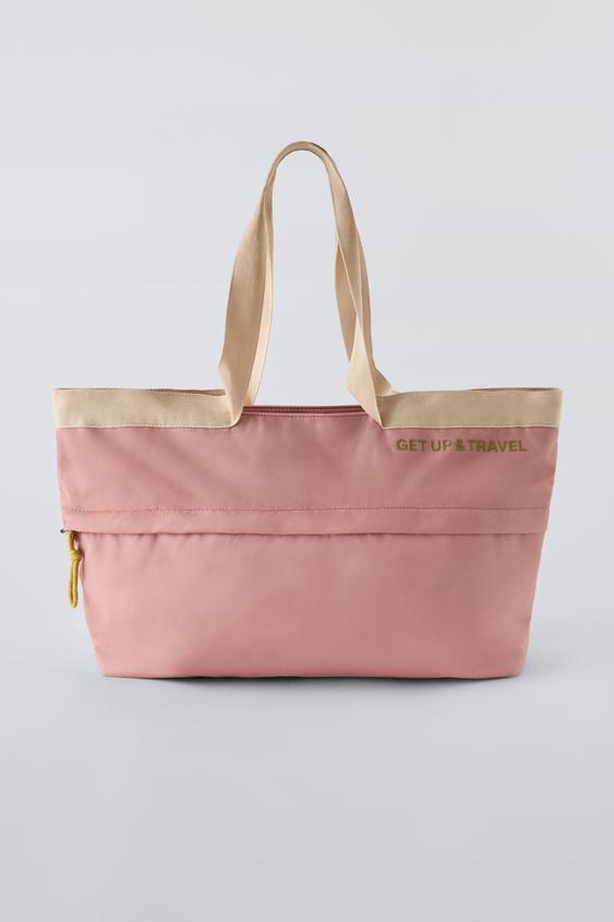 TOTE BAG DE VIAGEM - Rosa | ZARA Brasil