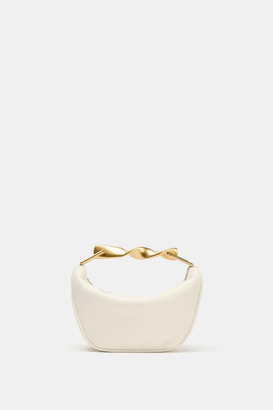 MINI BAG WITH METALLIC HANDLE - white | ZARA Australia