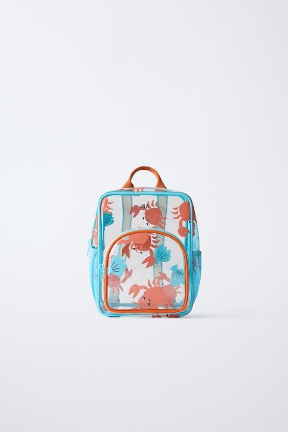 CRAB VINYL BACKPACK - Blue | ZARA Singapore