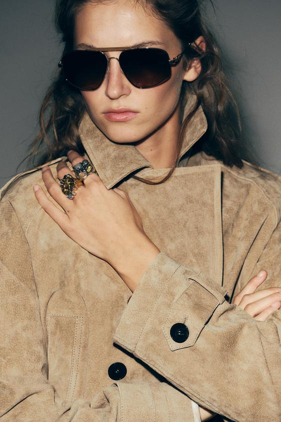 PACK OF 2 STONE RINGS - Gold / Silver | ZARA Spain