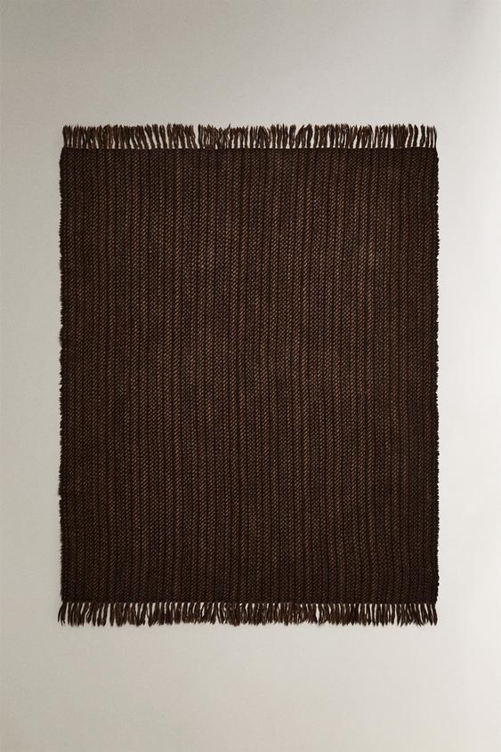 WOOL THROW - Brown | ZARA Ireland