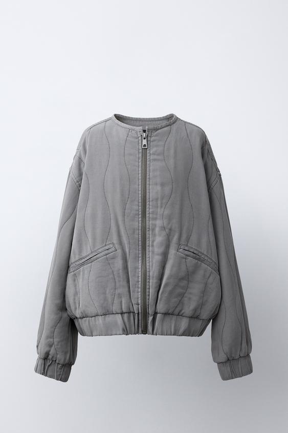 ΚΑΠΙΤΟΝΕ ΜΠΟΥΦΑΝ FLUIDA - Γκρι ανθρακί | ZARA Greece / Ελλαδα