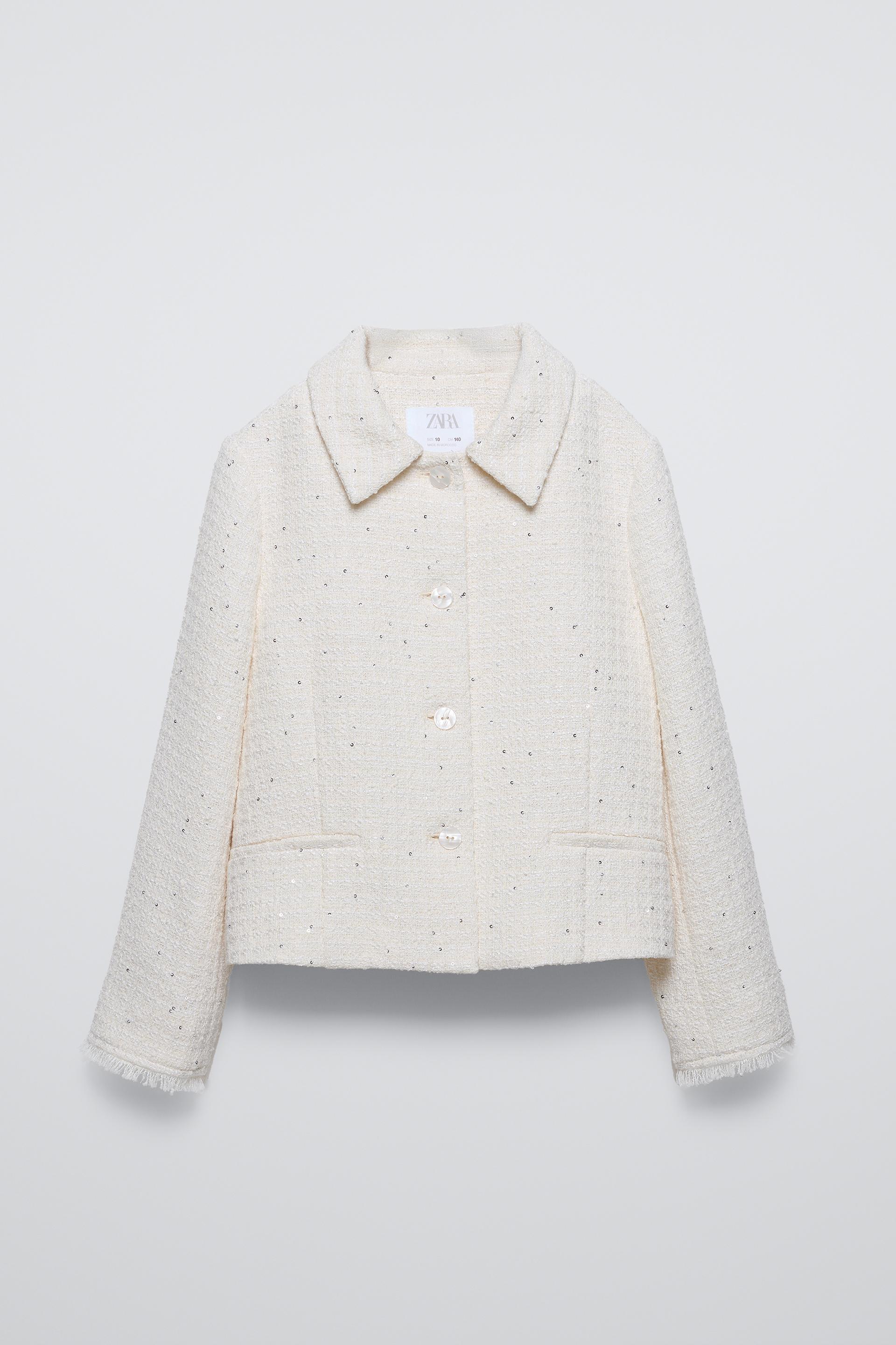 BLAZER CU STRUCTURĂ ȘI PAIETE - Ecru | ZARA România
