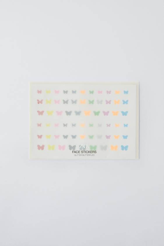 GLITTER BUTTERFLIES ZARA FACE STICKERS - TINTED LEATHER | ZARA Canada