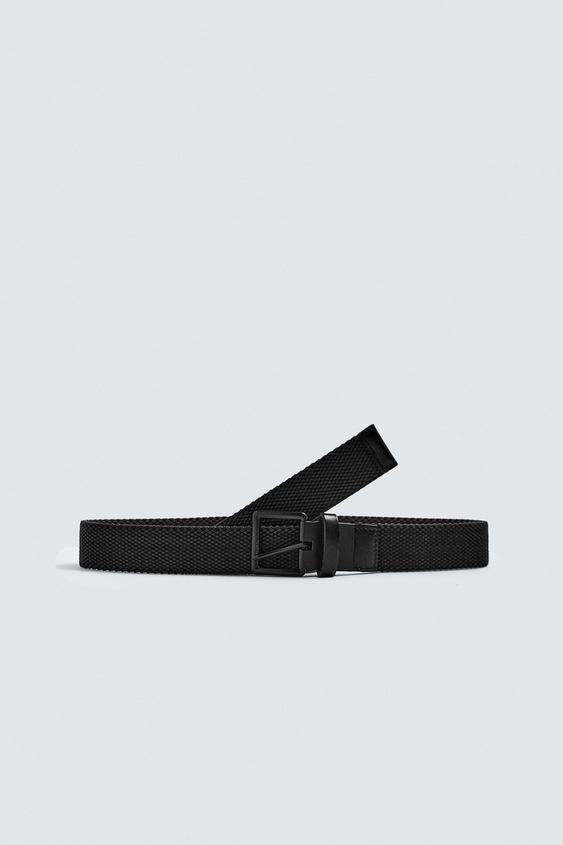 CINTURÓN ELÁSTICO REVERSIBLE - Negro | ZARA Chile