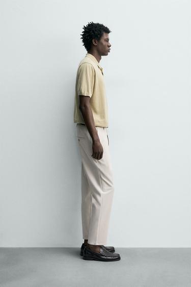 PANTALON CHINO STRUCTURÉ CONFORTABLE - Beige clair | ZARA France