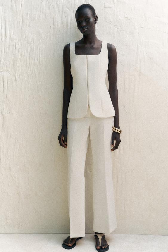 ΜΠΟΥΣΤΙΕ ΓΙΛΕΚΟ ΜΕ ΦΕΡΜΟΥΑΡ - Εκρού | ZARA Greece / Ελλαδα