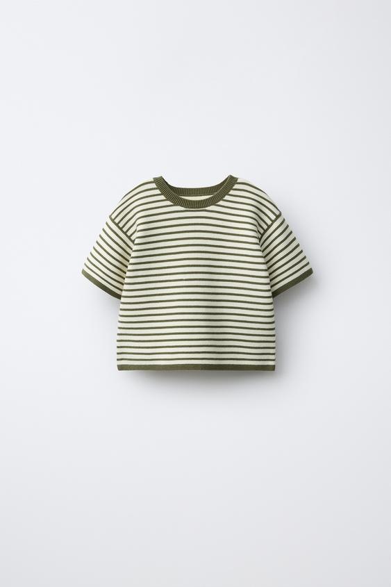 PULOVER DIN TRICOT CU DUNGI - Ecru / Verde | ZARA România