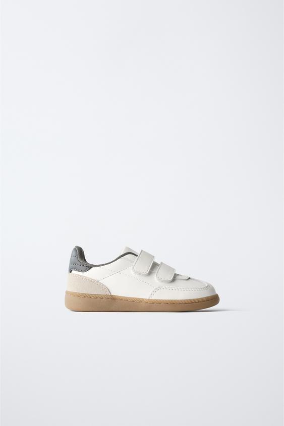 LEATHER STRAP SNEAKERS - White | ZARA United States