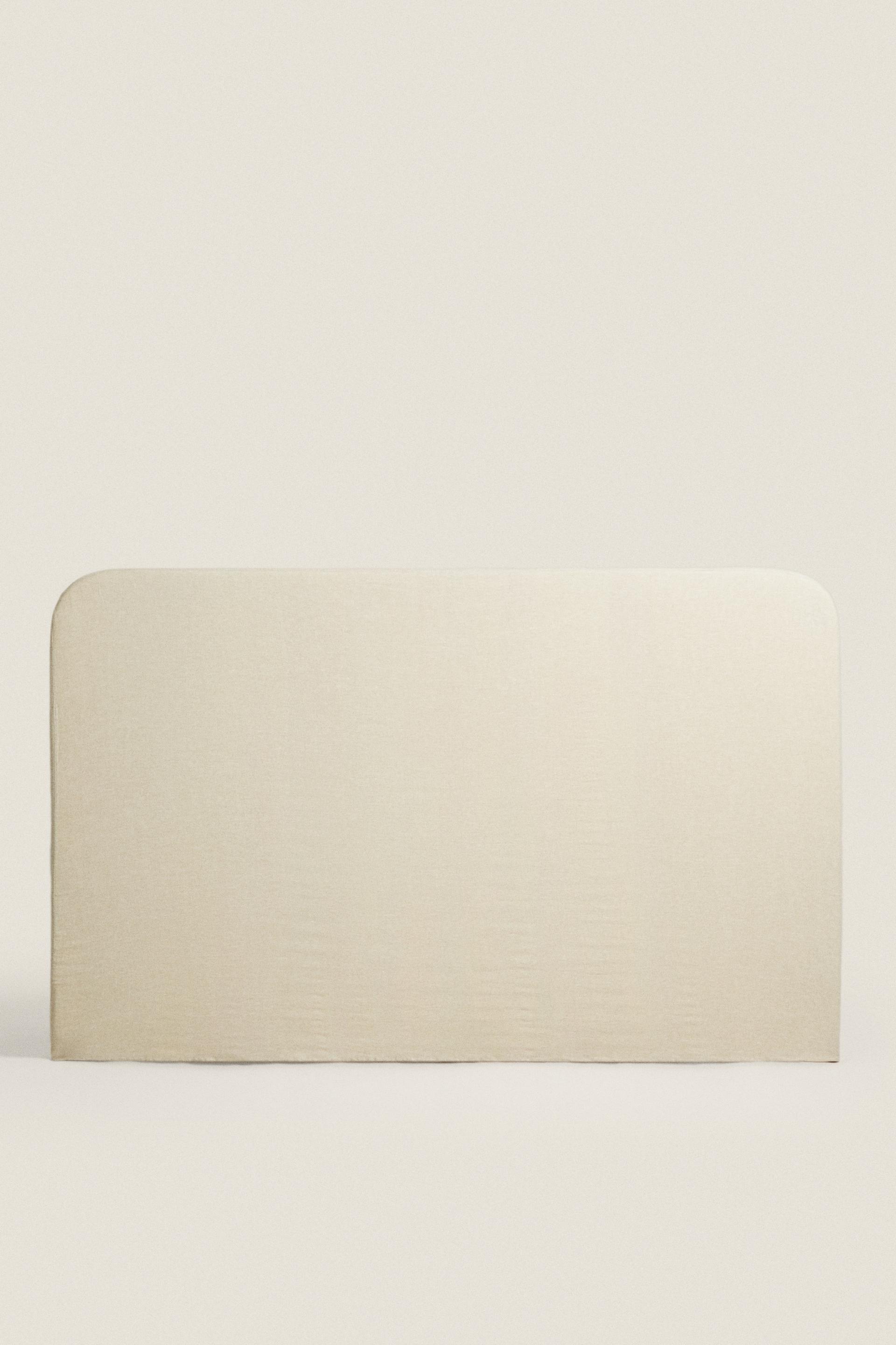 ROUNDED HEADBOARD WITH LINEN COVER - Light beige | ZARA United States