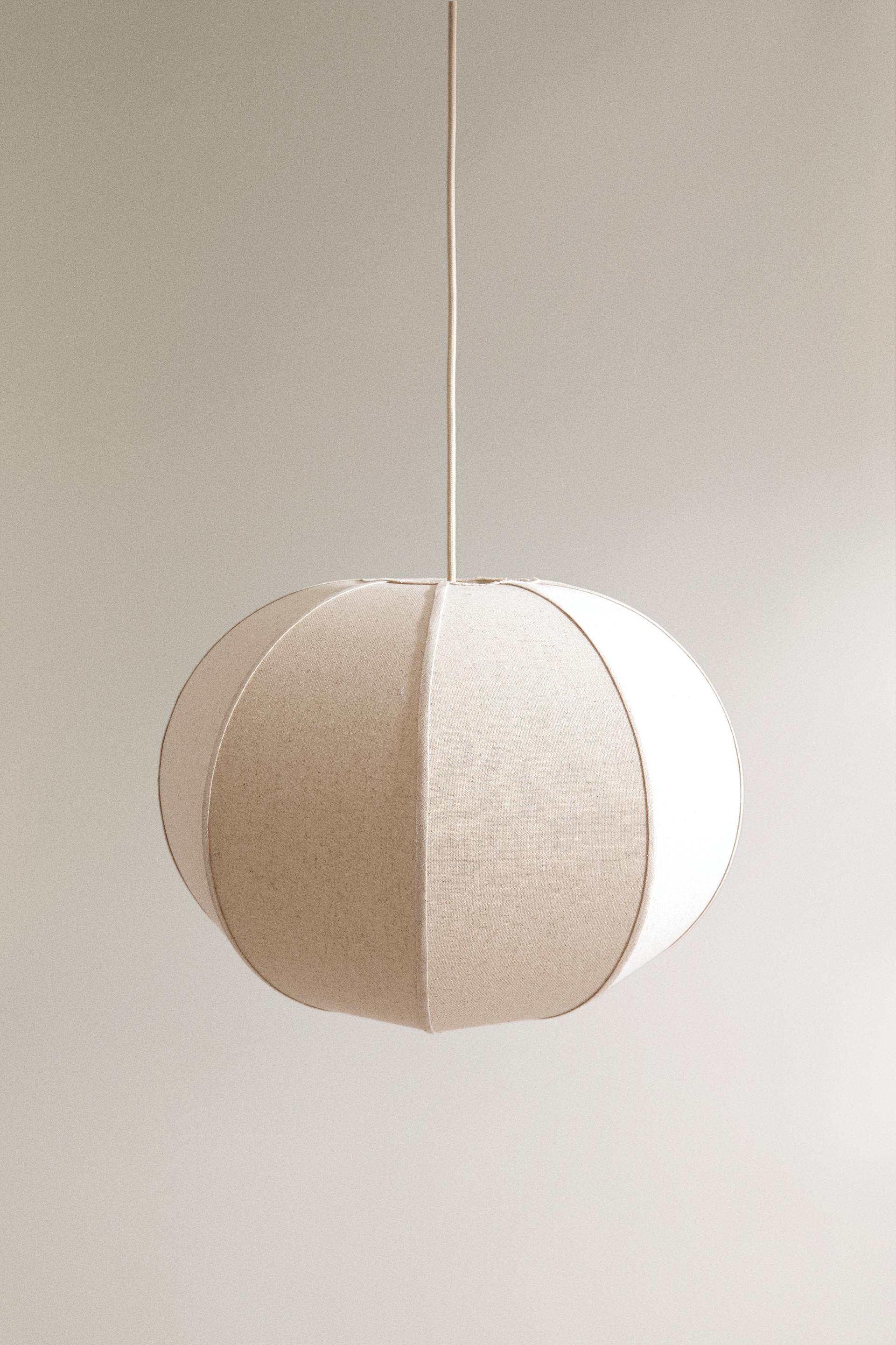 LARGE LINEN PENDANT LAMP - Ecru | ZARA United States